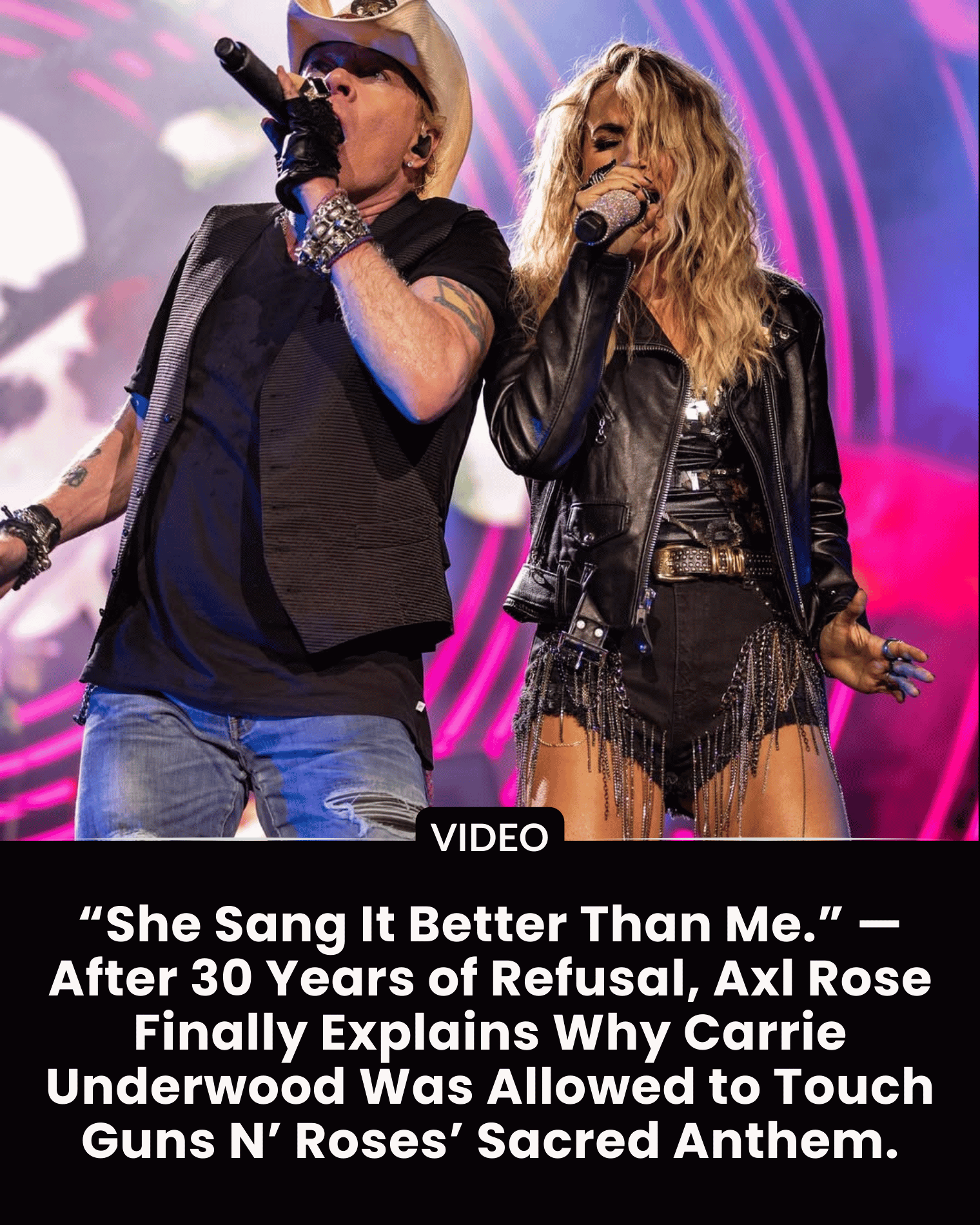“She Sang It Better Than Me.” — After 30 Years of Refusal, Axl Rose ...