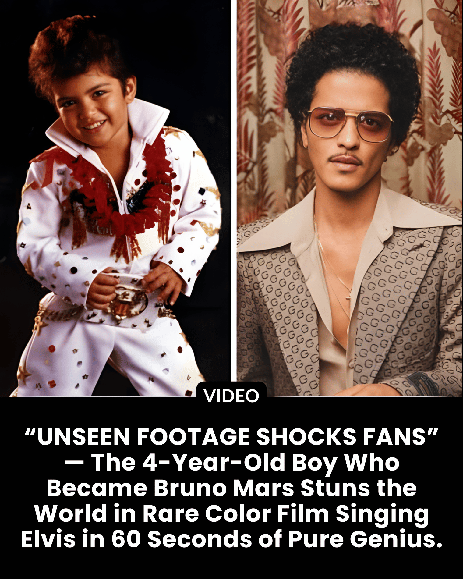“UNSEEN FOOTAGE SHOCKS FANS” — The 4-Year-Old Boy Who Became Bruno Mars ...