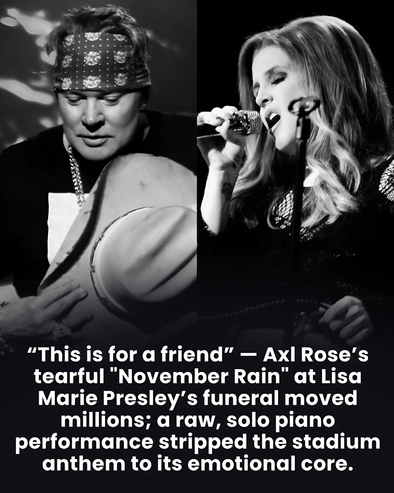 “This is for a friend” — Axl Rose’s tearful “November Rain” at Lisa ...