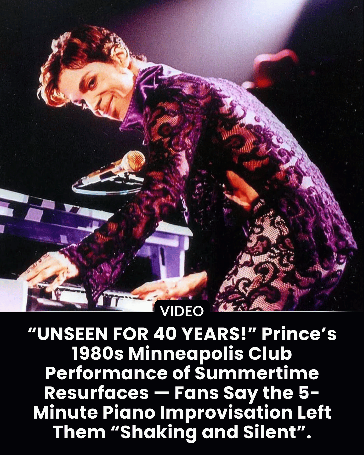 “UNSEEN FOR 40 YEARS!” Prince’s 1980s Minneapolis Club Performance of ...